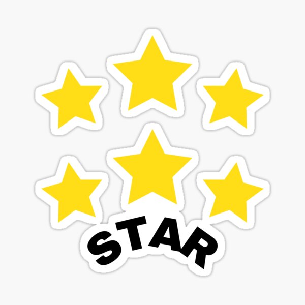"STAR SET IN YELLOW |T-SHIRT DESIGN | RED BUBBLE" Sticker for Sale by ...