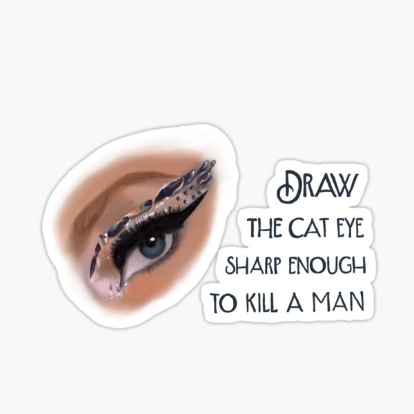 "Cat Eye" Sticker for Sale by Abbyja10 | Redbubble