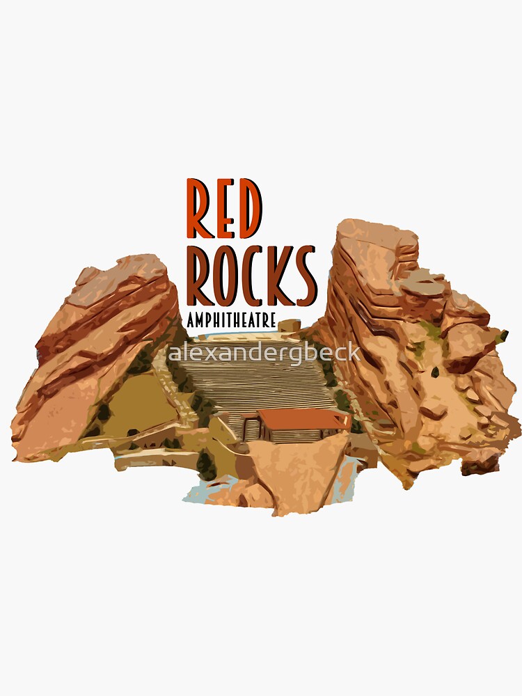 "Red Rocks Amphitheatre | Colorado, USA" Sticker by alexandergbeck ...