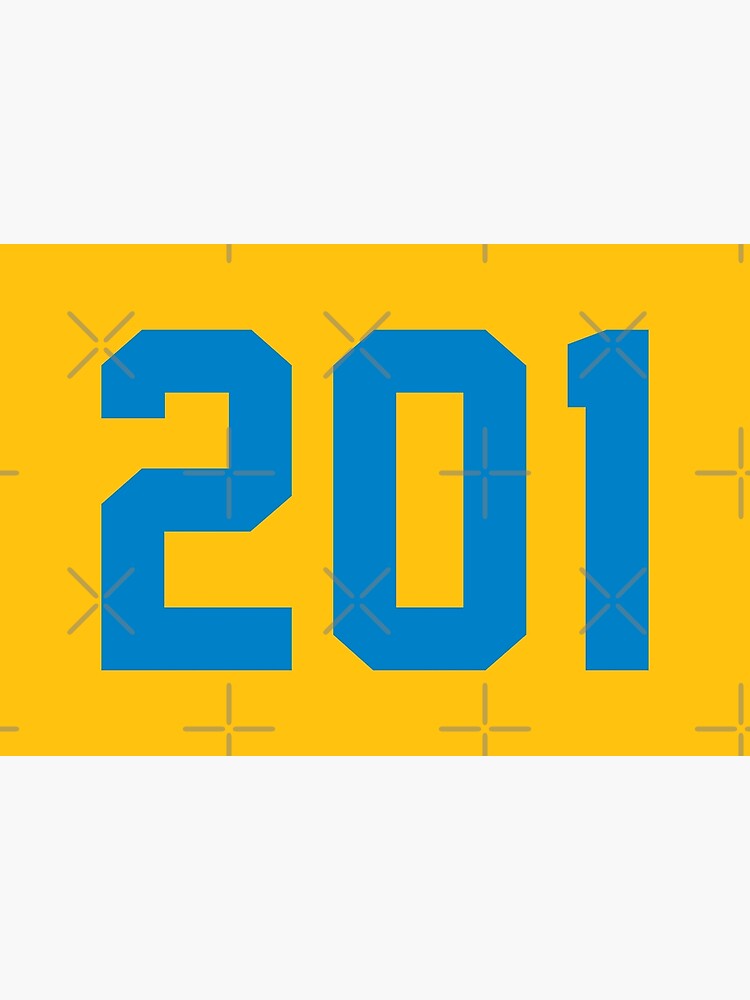 "201 Area Code Design 2022 in Light Blue and Yellow" Poster for Sale by ...