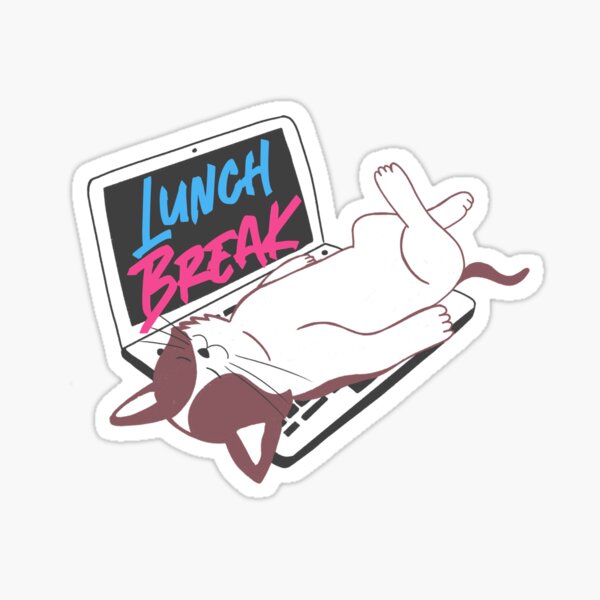 "Lunch Break" Sticker for Sale by Sansiri | Redbubble