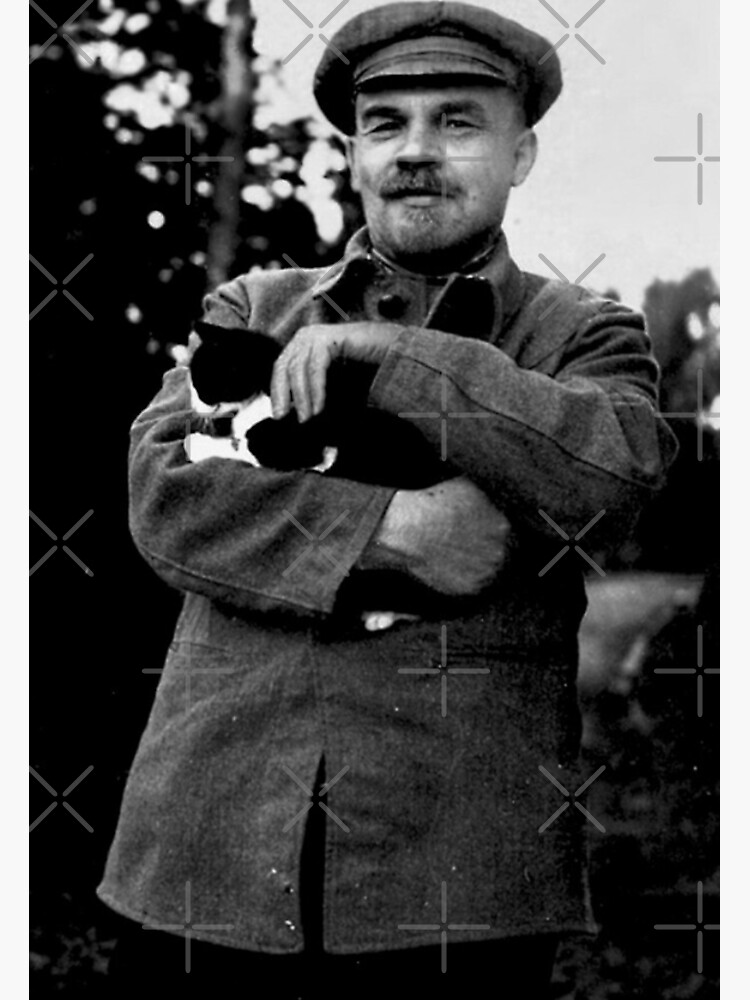 "Lenin and his Cat " Sticker for Sale by tommieray | Redbubble