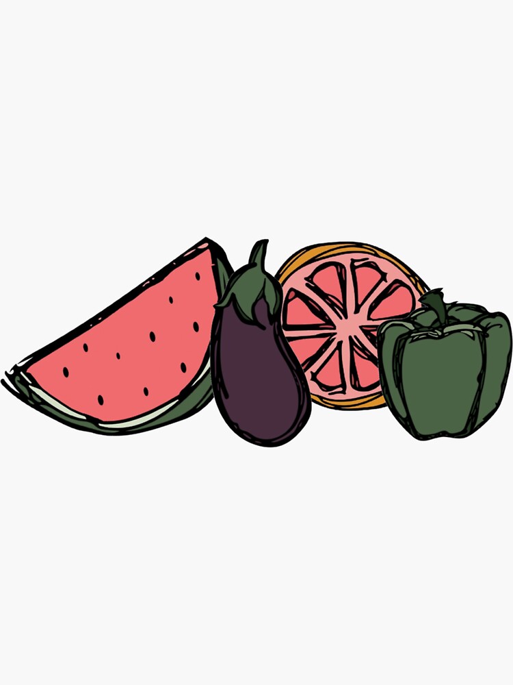 "hippo campus inspired fruits " Sticker for Sale by MetaBinder | Redbubble
