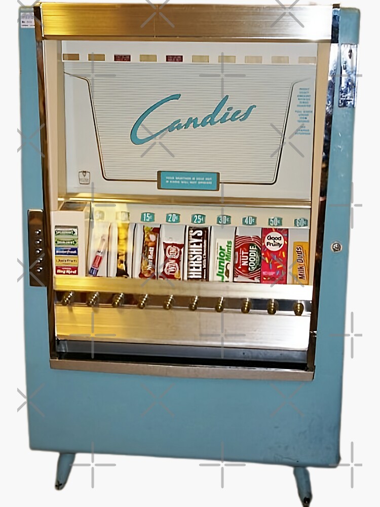 "Vintage Candy Machine" Sticker for Sale by holidays4you | Redbubble