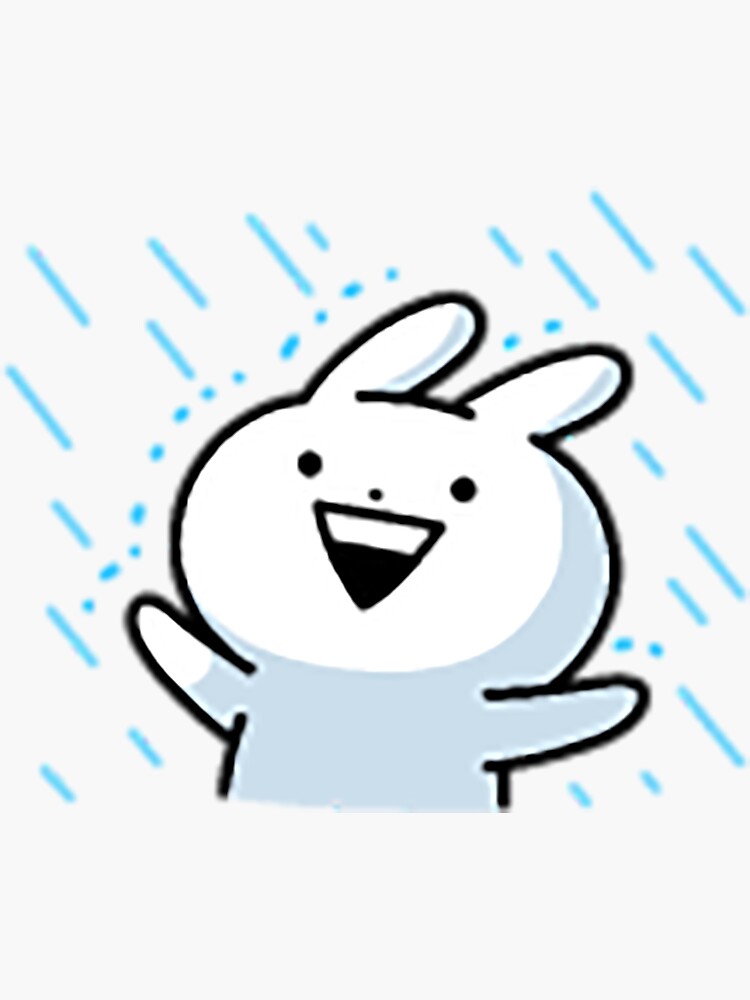 "Usagyuuun in the rain" Sticker for Sale by Ella1901 | Redbubble