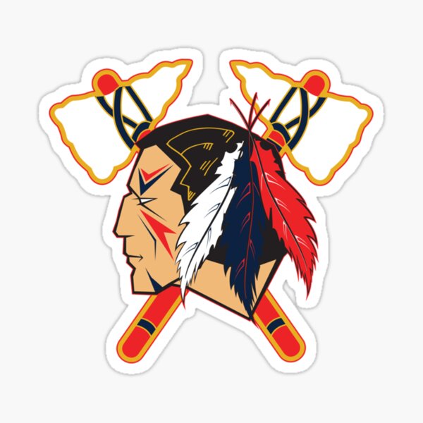 Pegatina «a los tomahawks les gusta el logotipo de hockey Johnstown ...