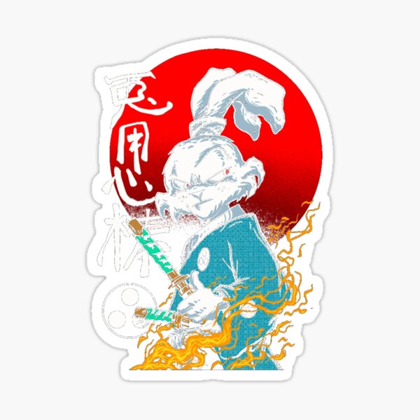 "USAGI RABBIT" Sticker for Sale by DoylePacocha | Redbubble