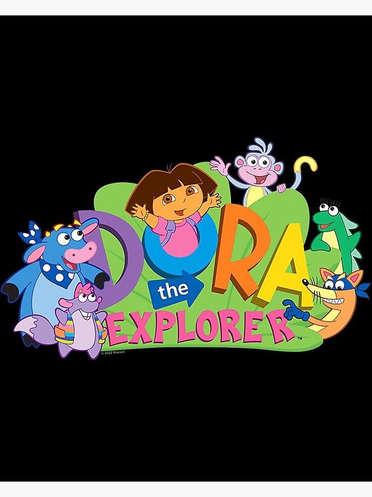 "Dora the Explorer Classic Logo with Boots and Swiper" Poster for Sale ...