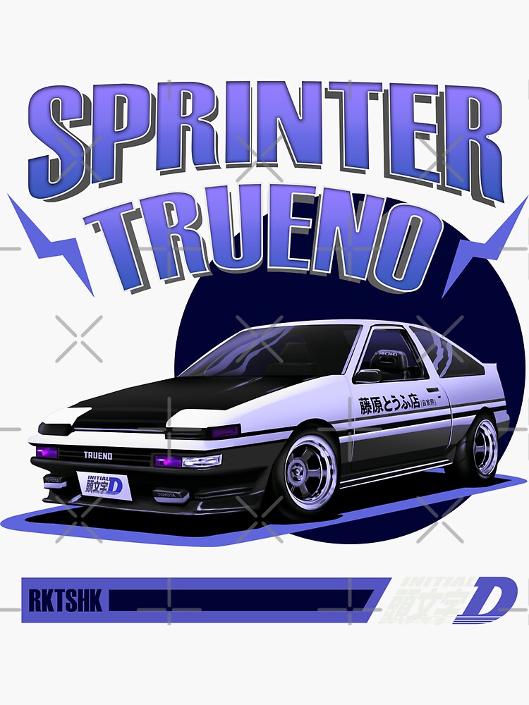"Initial d AE86 trueno" Sticker for Sale by ASAKDESIGNS | Redbubble