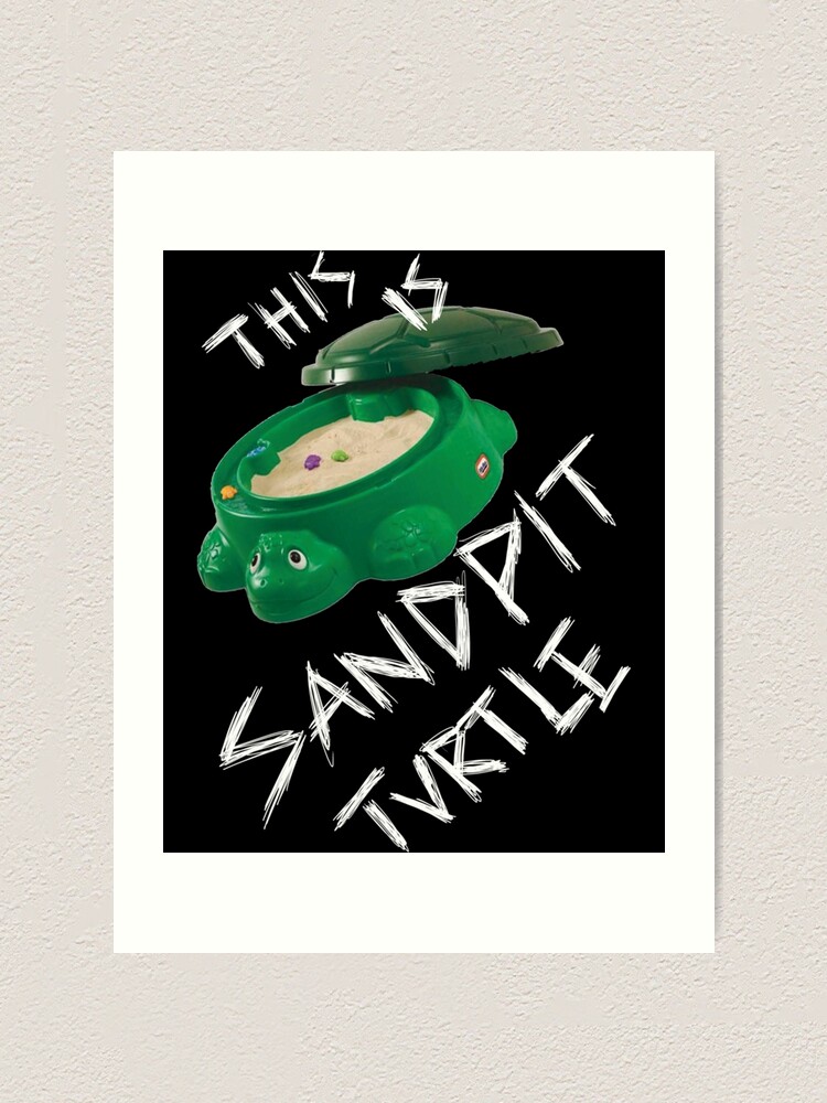 "Kopie von This Is Sandpit Turtle - bmth meme - white on black " Art ...