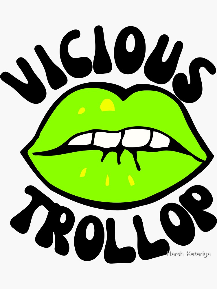 "Vicious trollop" Sticker for Sale by Yash0707 | Redbubble