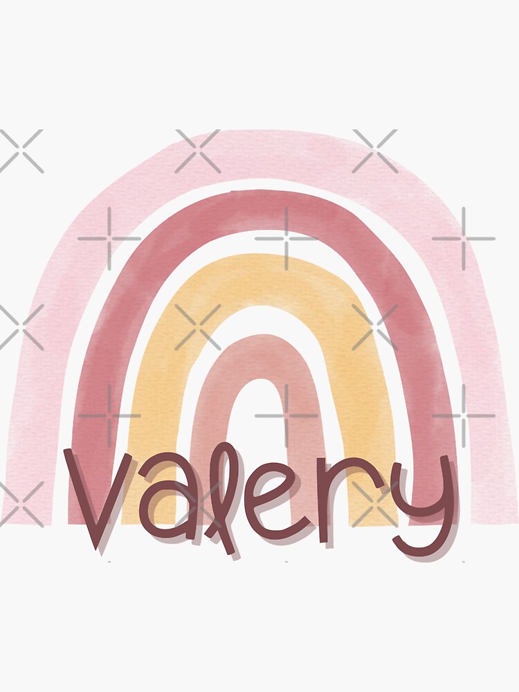 "Girl's Name - Valery" Sticker for Sale by NamesLand | Redbubble