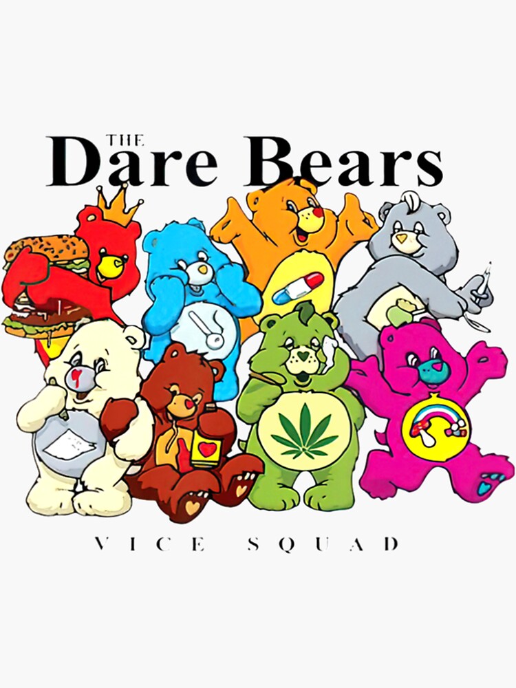 "The Dare Bears Vice Squad Halloween " Sticker for Sale by VictorWright ...