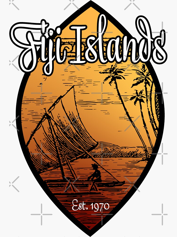 "SUNSET - Fijian Drua" Sticker for Sale by Kalawa Studio | Redbubble