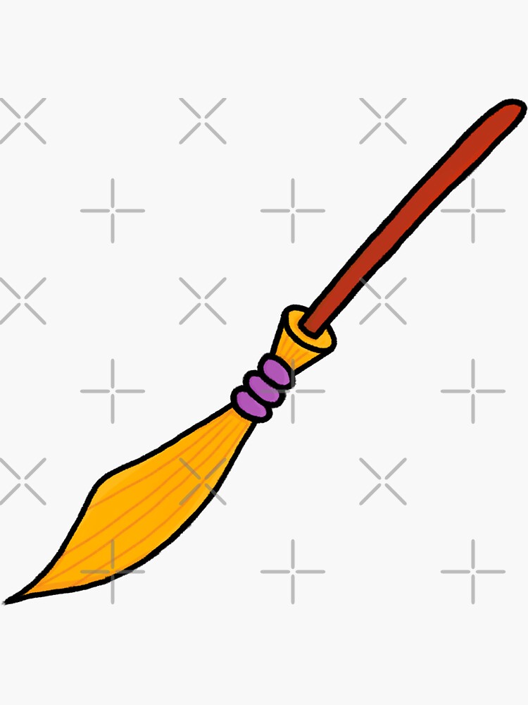 "Fancy Broom" Sticker for Sale by stickerbyginger | Redbubble