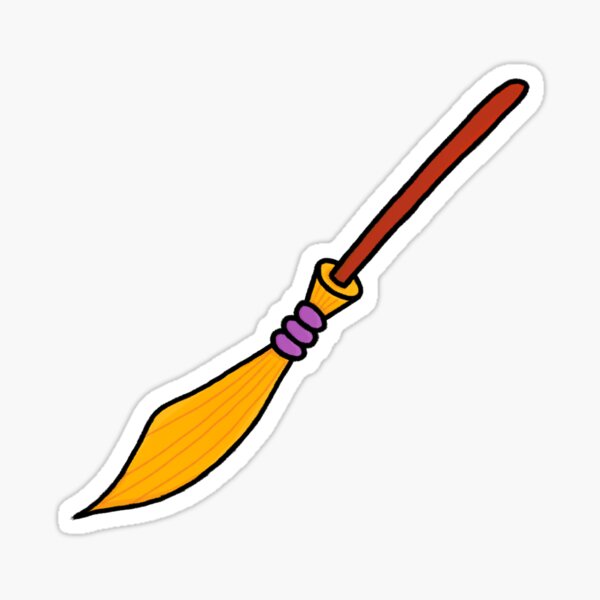 "Fancy Broom" Sticker for Sale by stickerbyginger | Redbubble