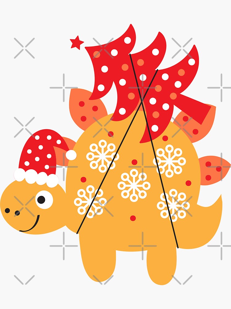 "merry christmasaurus funny christmas dinosaurs" Sticker for Sale by ...