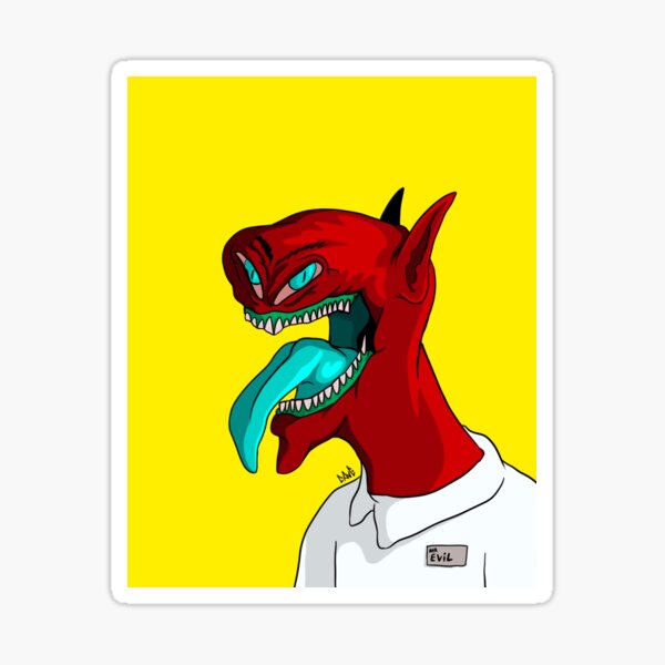 "Mr Evil retail devil man" Sticker for Sale by Cave-6 | Redbubble