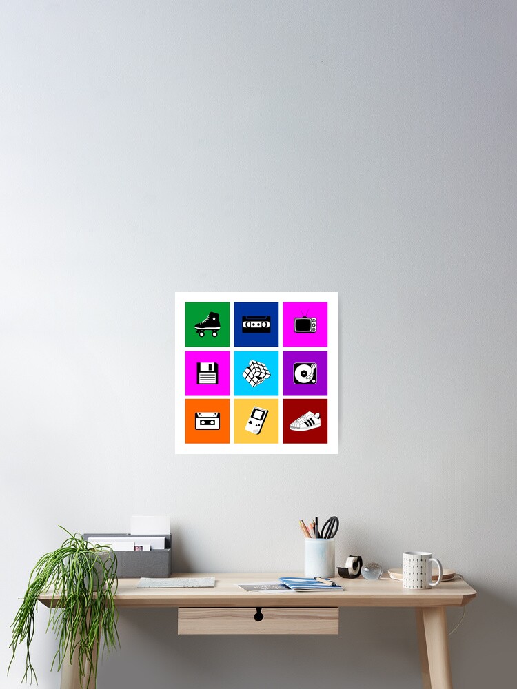 "1980's Series 80s Icons" Poster for Sale by allovervintage | Redbubble
