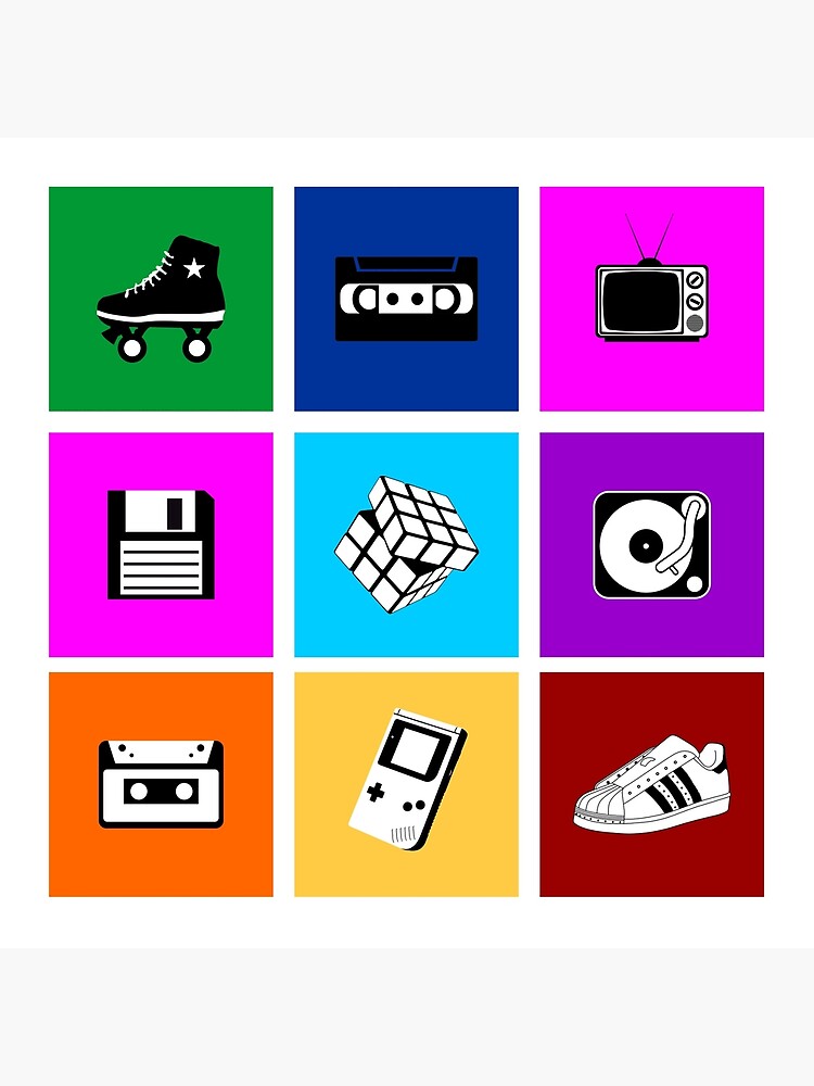 "1980's Series 80s Icons" Poster for Sale by allovervintage | Redbubble