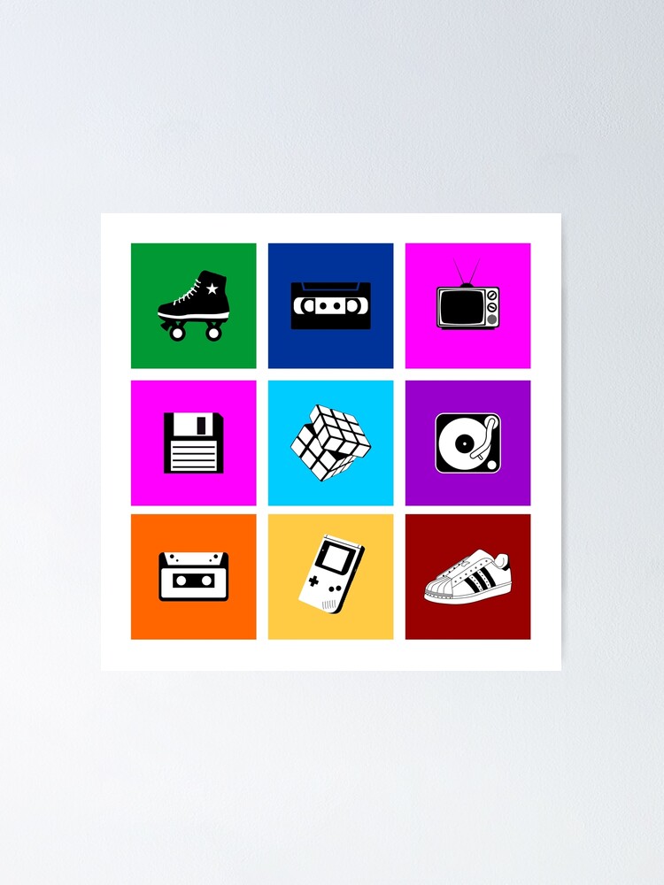 "1980's Series 80s Icons" Poster for Sale by allovervintage | Redbubble