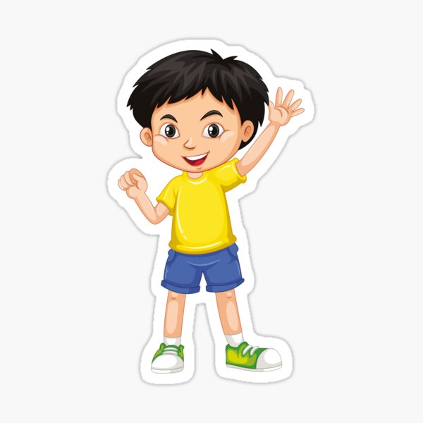 "Beautiful Cute Kids Hello" Sticker for Sale by MrSubhanStore | Redbubble