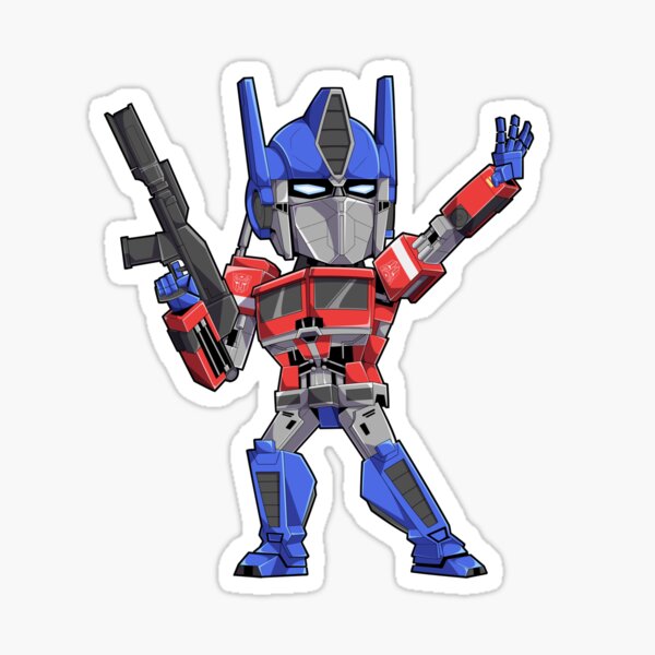 "Chibi Optimus Prime" Sticker for Sale by Infinityxdragon | Redbubble