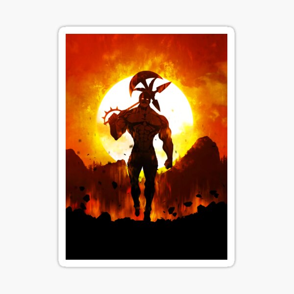 "Anime Seven Deadly Sins Escanor" Sticker for Sale by Nicholapolitano ...