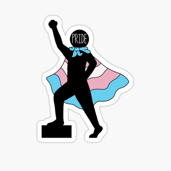 "TRANSGENDER - pride flag cape" Sticker for Sale by rainingstarsArt ...