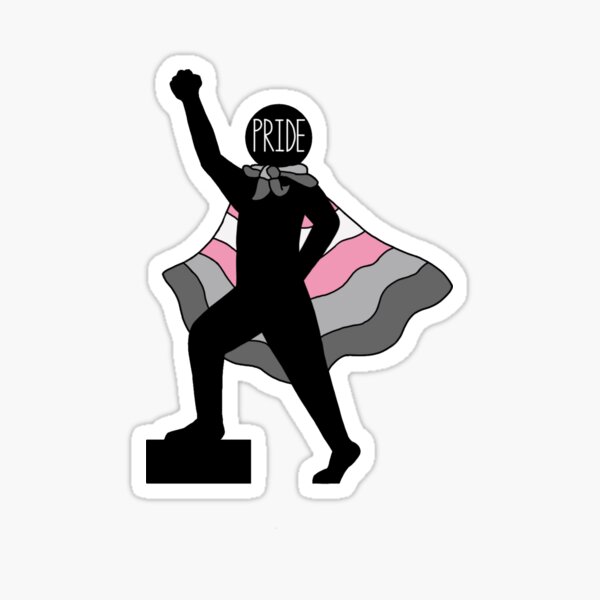 "DEMIGIRL - pride flag cape" Sticker for Sale by rainingstarsArt ...