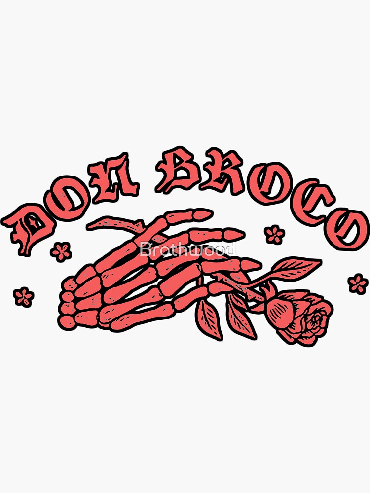"db06 red don broco logo" Sticker for Sale by Brothwood | Redbubble