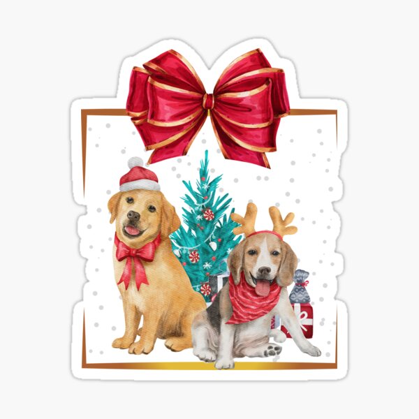 "Santa Paws Box - Merry Christmas " Sticker for Sale by DenZos | Redbubble