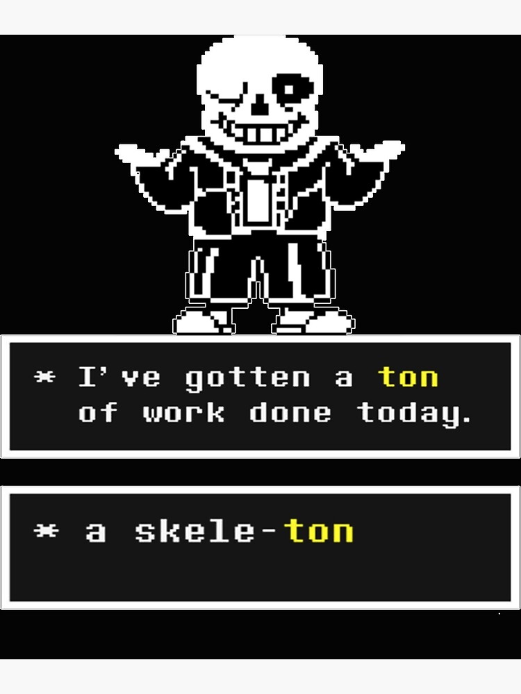 "Undertale Sans" Poster for Sale by VictorWright | Redbubble