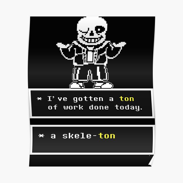 "Undertale Sans" Poster for Sale by VictorWright | Redbubble