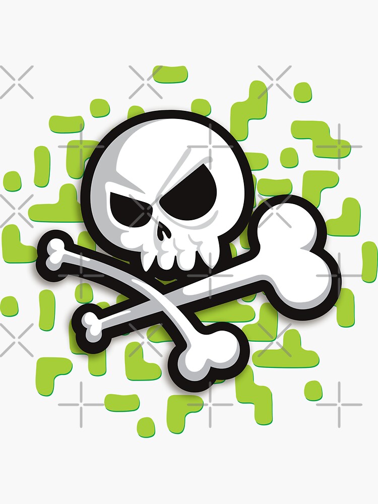 "Angry Skull" Sticker for Sale by peterIBIM | Redbubble