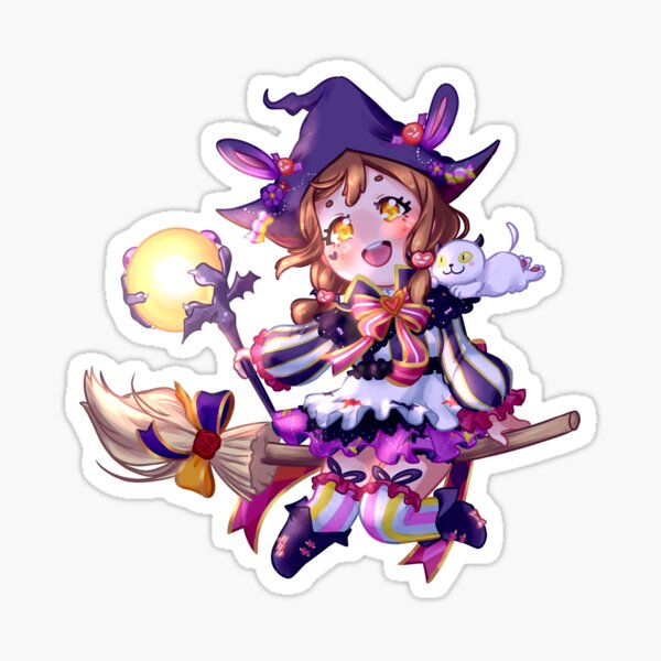 "Halloween Hanamaru Sticker (v2)" Sticker by Peachyploof | Redbubble