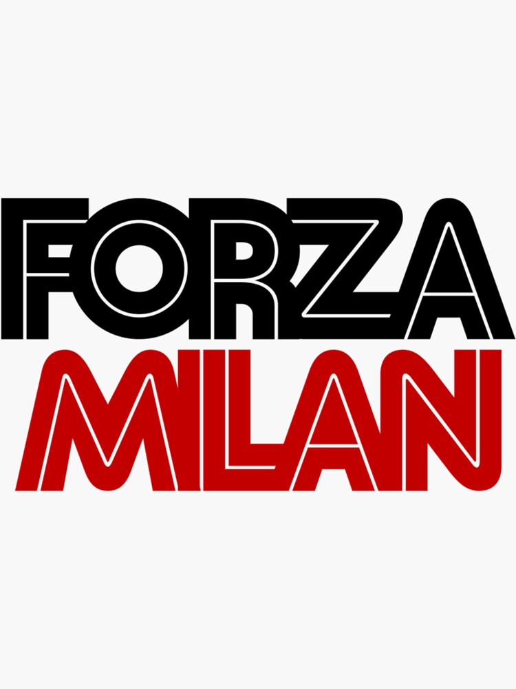 "FORZA MILÁN Camiseta clásica" Sticker for Sale by tanbulwood0n | Redbubble