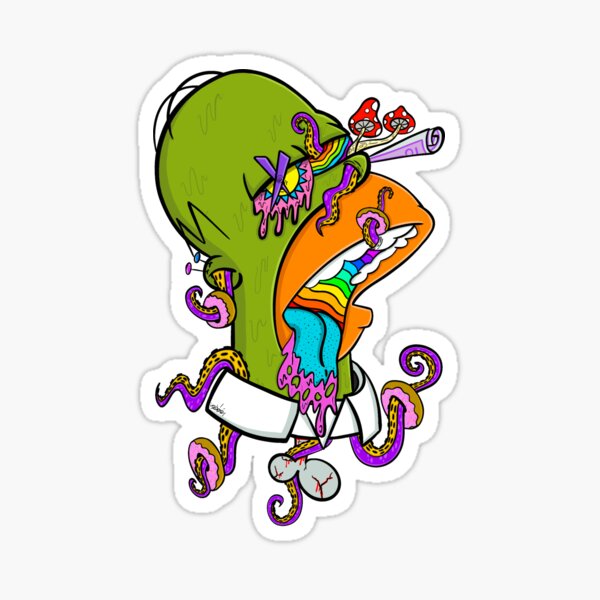 "High Homer" Sticker for Sale by art4higherss | Redbubble