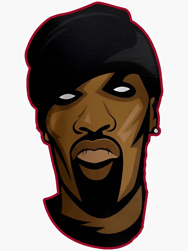"Redman face art" Sticker for Sale by HanniFrohlich | Redbubble