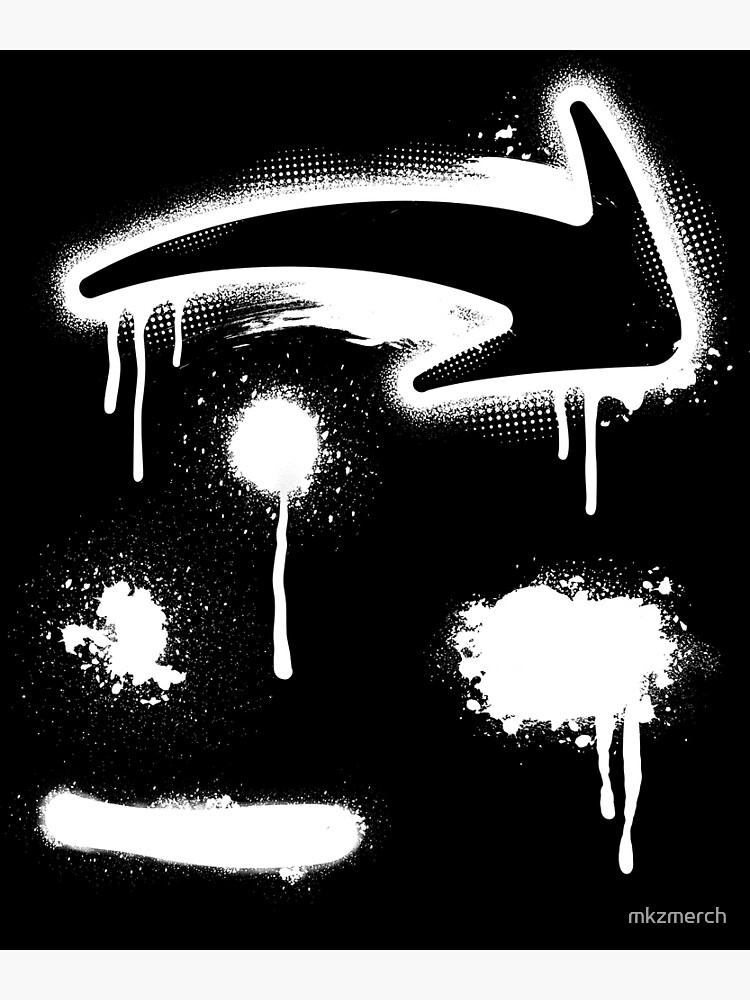 "White Graffiti Spray Paint Gangster Street Art" Poster for Sale by ...