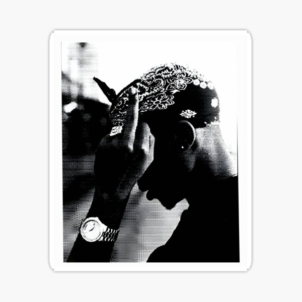 "Tupac Shakur art" Sticker for Sale by RosmarieHolz | Redbubble