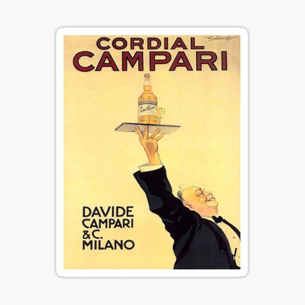 "Cordial Campari Poster " Sticker for Sale by cevinlih | Redbubble