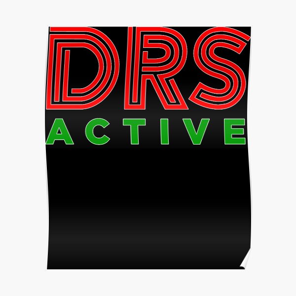 "DRS Active overtake F1 2022" Poster for Sale by JUDITYMONDO | Redbubble