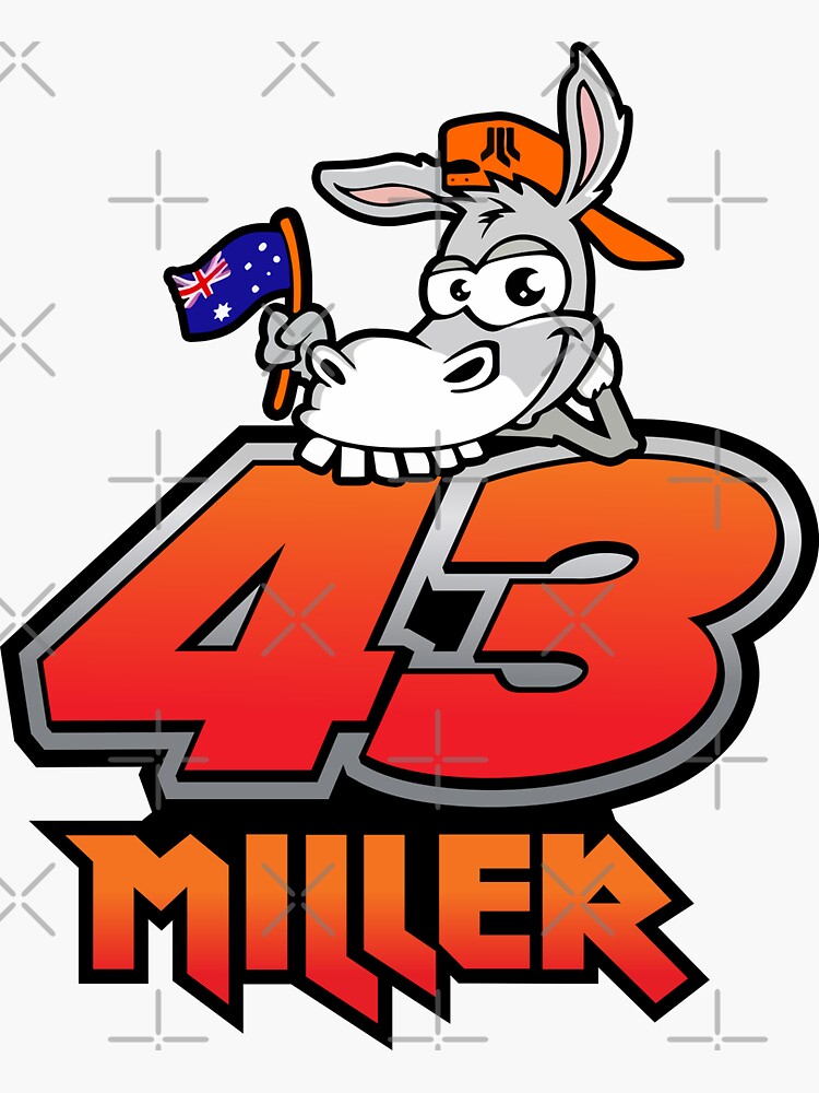 "MotoGp Miller 43 Australian Racer" Sticker for Sale by luxci | Redbubble