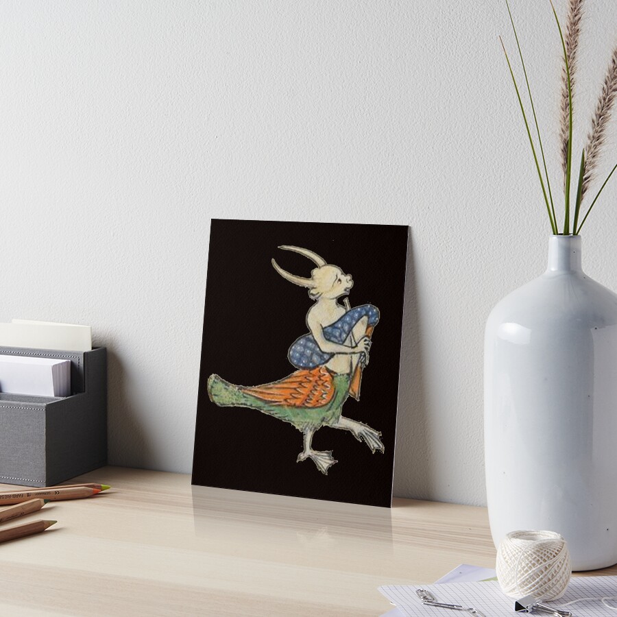 "Medieval Creature with Bagpipes Meme" Art Board Print for Sale by ...