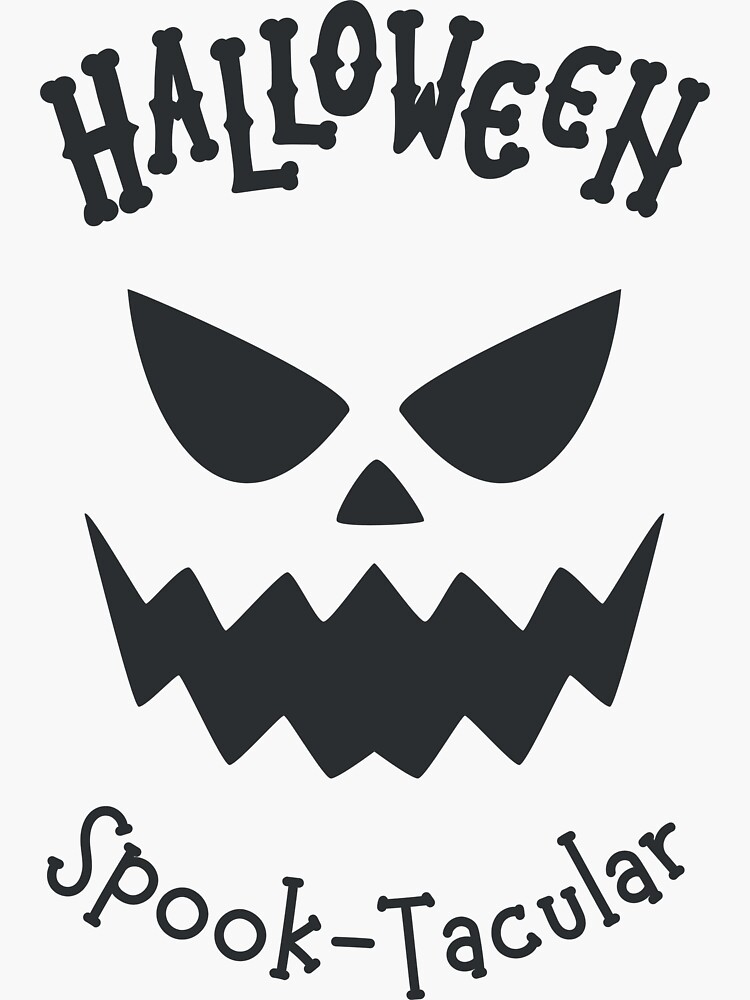 "Pumpkin Face Spook-Tacular Halloween Classic Vintage" Sticker for Sale ...