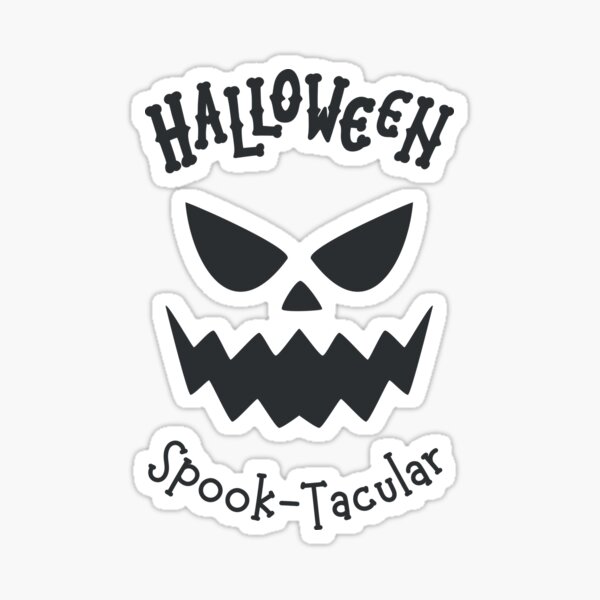 "Pumpkin Face Spook-Tacular Halloween Classic Vintage" Sticker for Sale ...