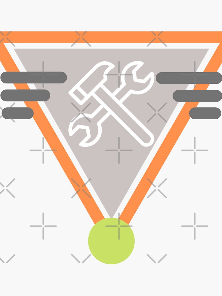 "Maintenance Icon in Triangle " Sticker for Sale by Arrow60 | Redbubble