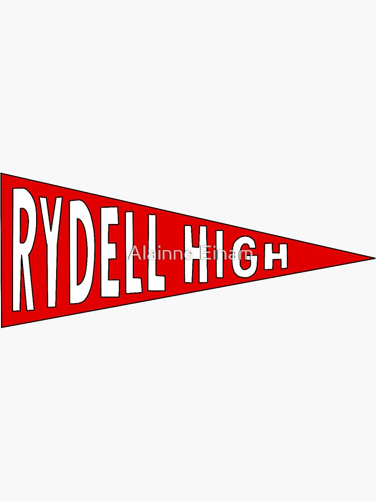 "Rydell High Pennant Flag" Sticker for Sale by alaieina | Redbubble