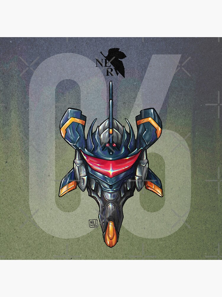 "Eva 06 - neon genesis evangelion" Sticker for Sale by Nat-the-Red ...